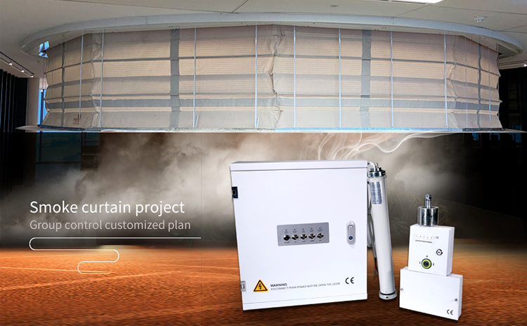 Horizontal Atrium Fiberglass fire and smoke rated curtains - Buy fire ...